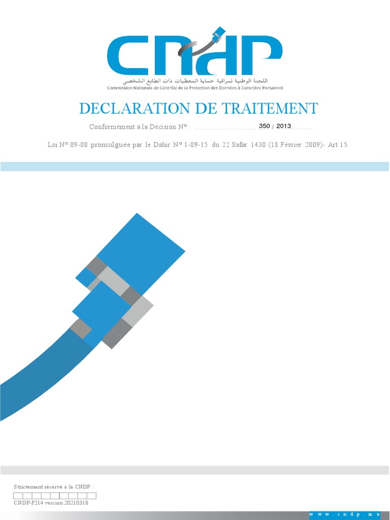 CNDP Declaration Normale Conformement Decision - F214 - 20210318 - FR | PDF