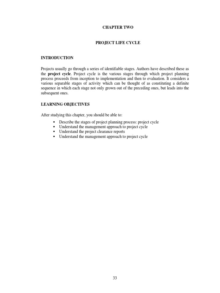 Chapter 2 Project Cycle | PDF | Project Management | Feasibility Study