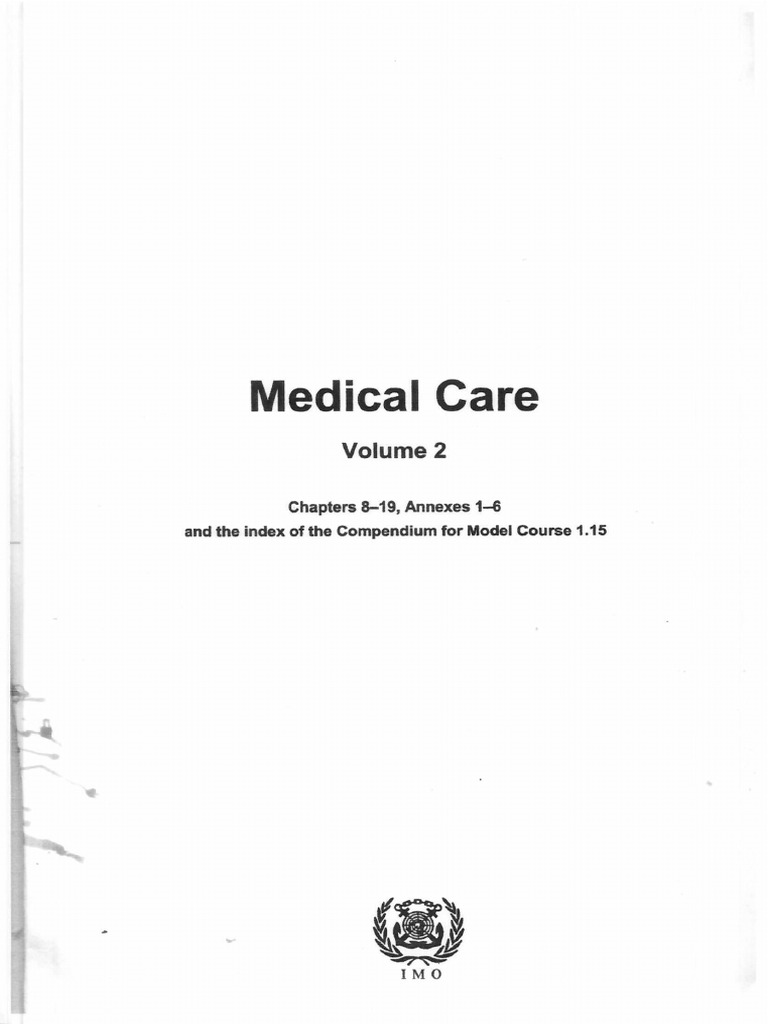 IMO Model Course 1.15 - Medical Care | PDF