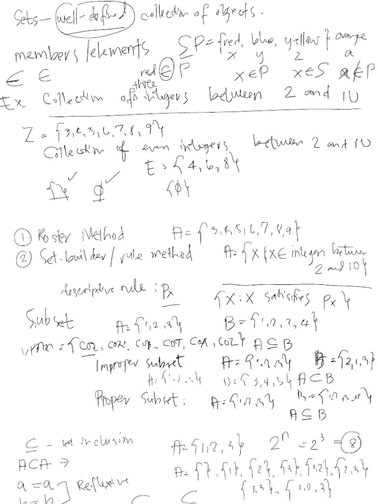 Lesson 1 Logic and Set Theory | PDF