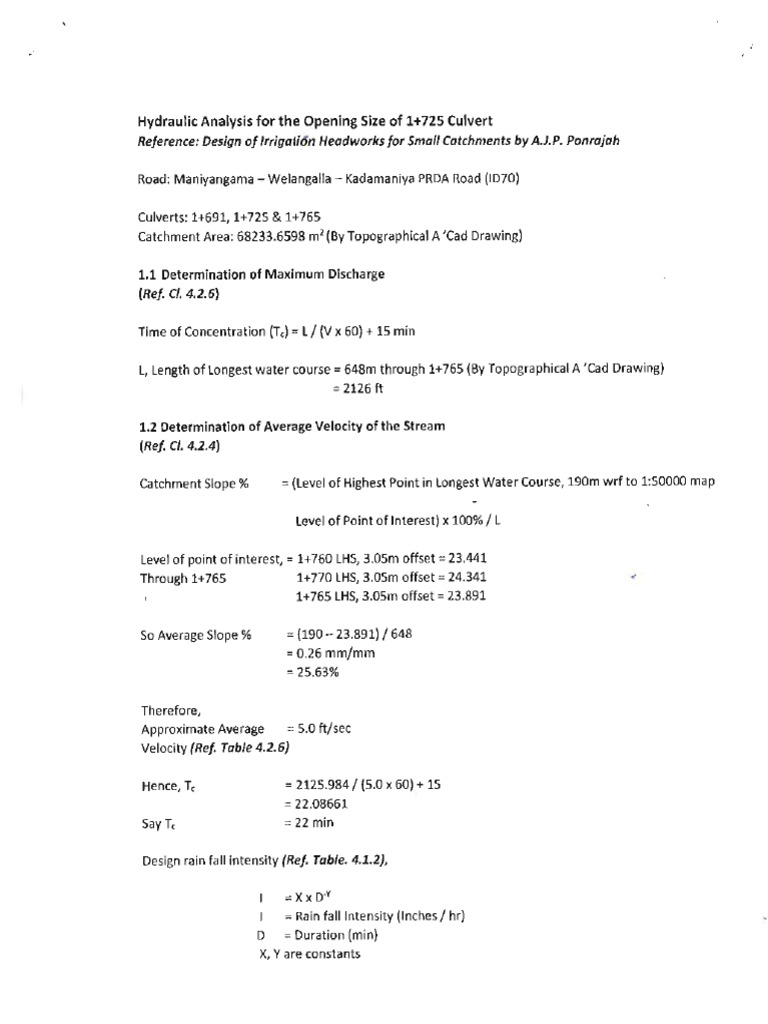 Hydrology Design | PDF | Discharge (Hydrology) | Drainage Basin