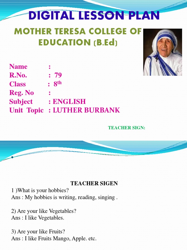 English 2nd Lesson | PDF | Fruit | Lesson Plan