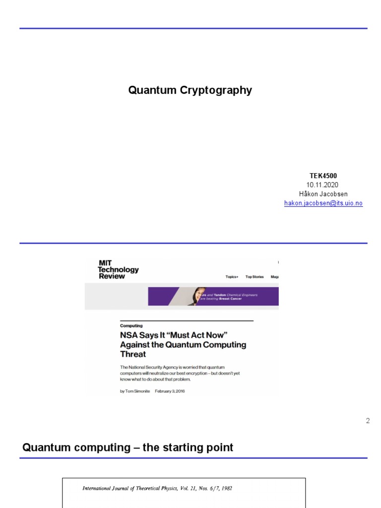Post Quantum Cryptography | PDF | Quantum Computing | Cryptography Post Quantum Cryptography | PDF | Quantum Computing | Cryptography
