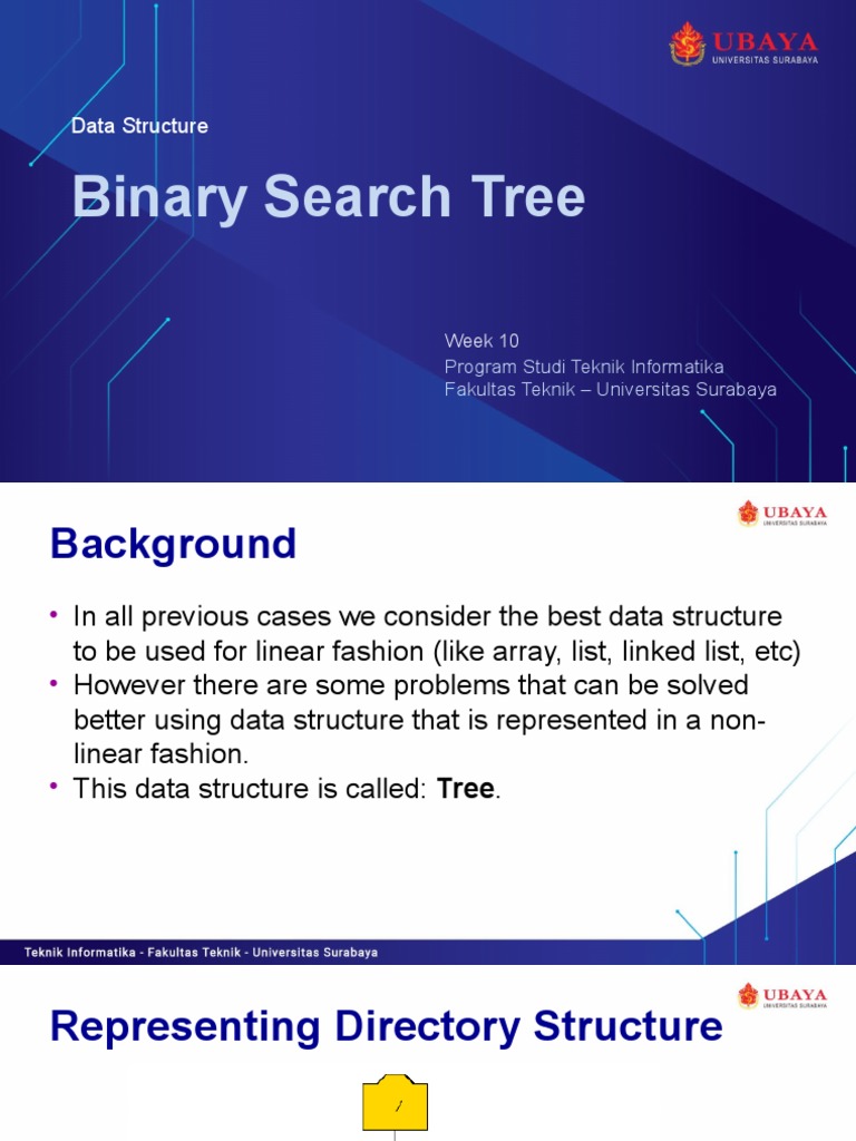 Week 10 - Binary Search Tree | PDF | Applied Mathematics | Computer Data