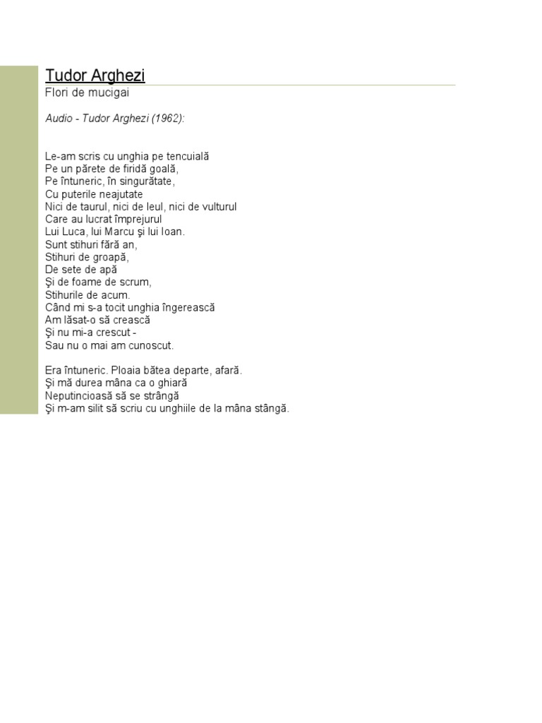 Tudor Arghezi | PDF