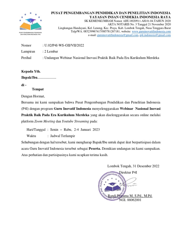 Undangan Webinar | PDF