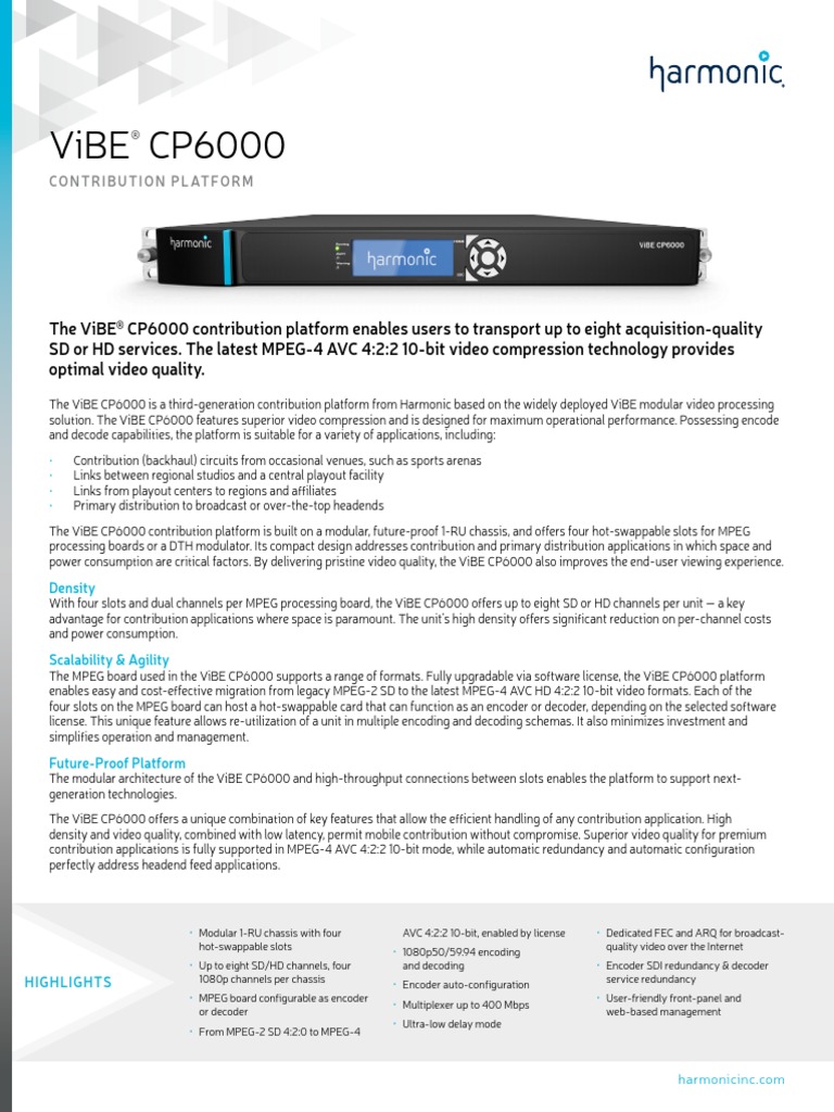 Vibe cp6000 | PDF | Data Compression | Video