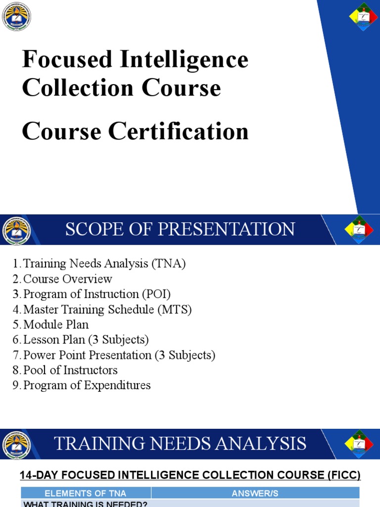 Focused Intelligence Collection Course | PDF | Counterintelligence ...
