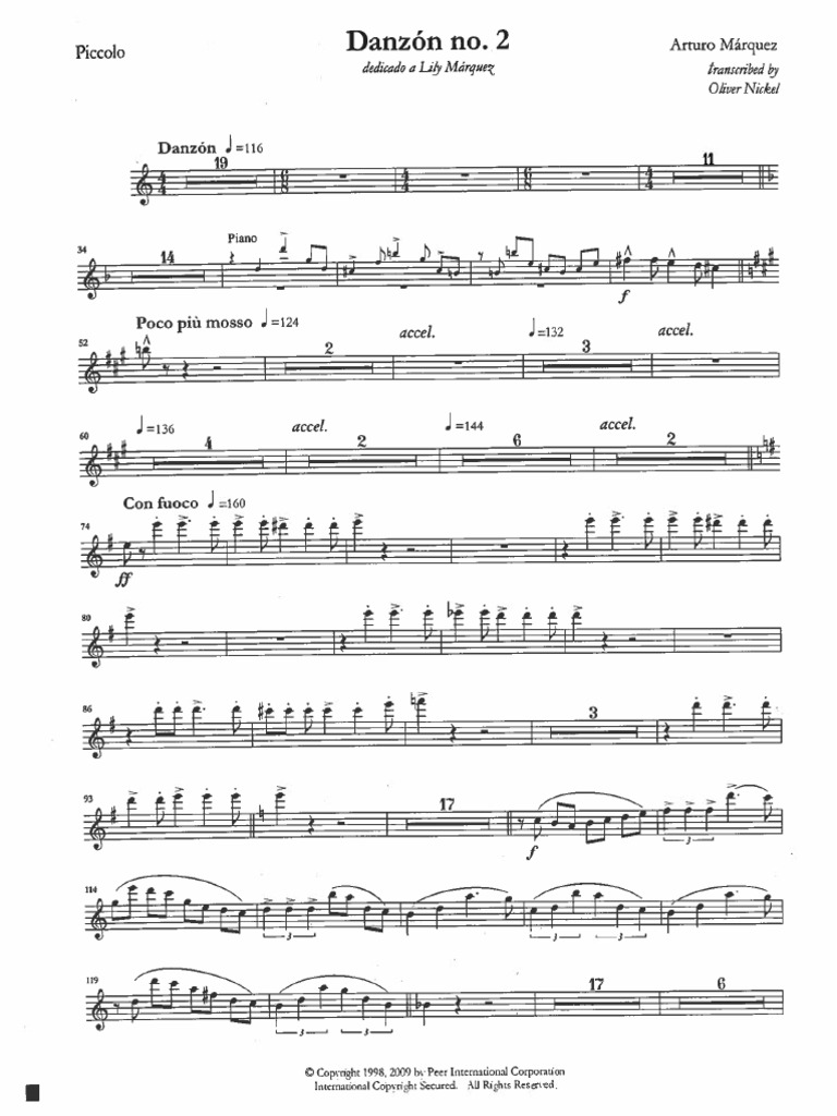 Danzon No 2 Woodwinds | PDF