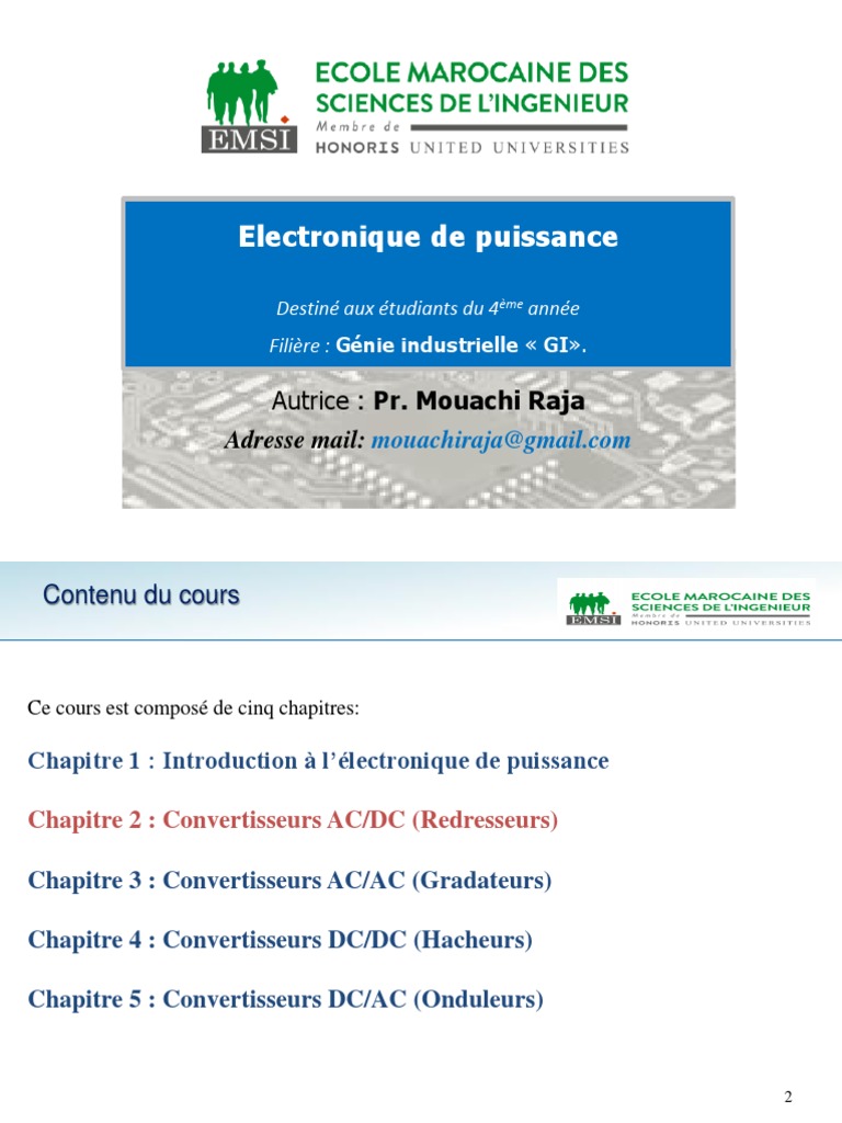 Chapitre 2 PR Mouachi | PDF | Redresseur | Diode