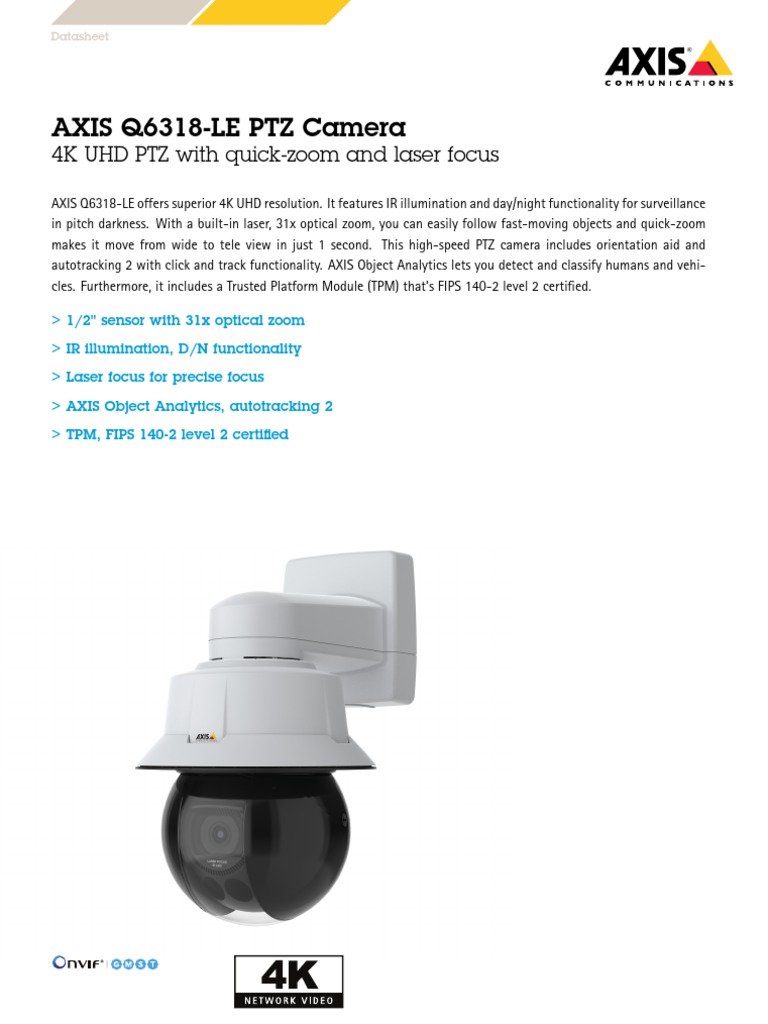 Q6138-LE 200M IR With Laser Focus and AI | PDF | Camera | Internet Protocols