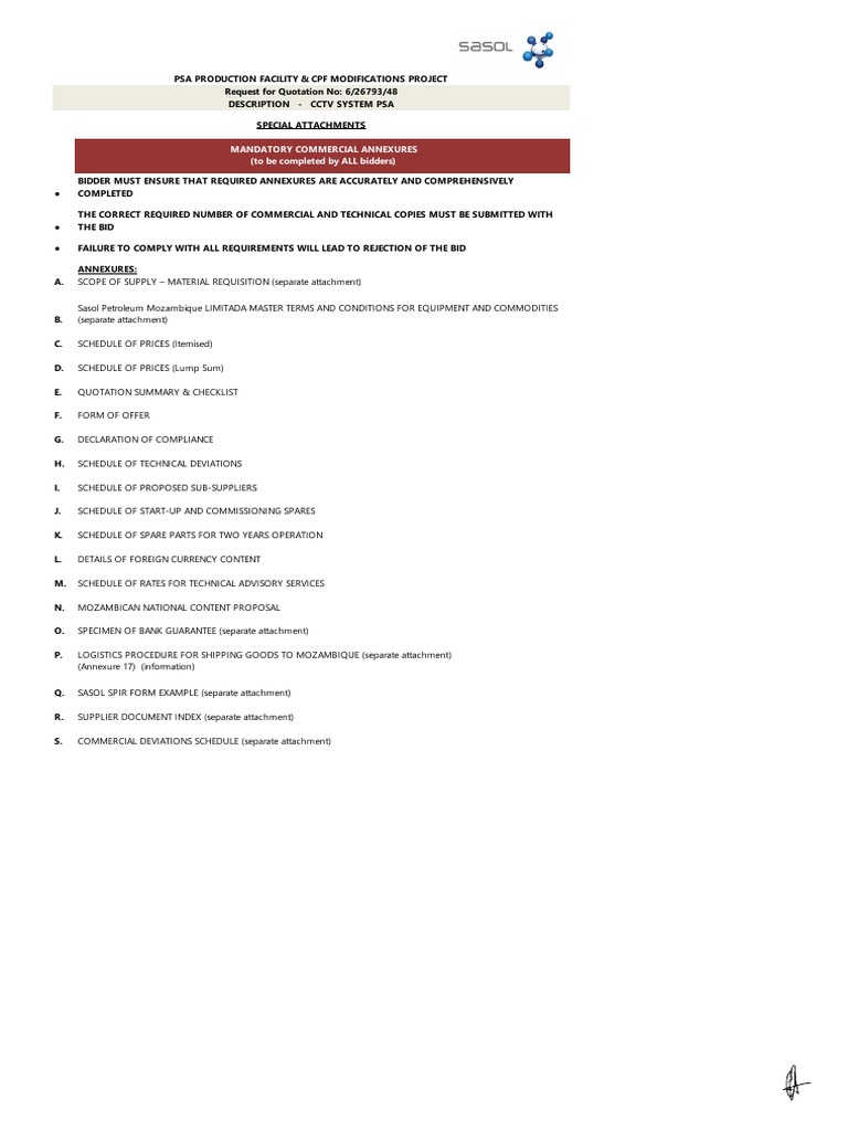 6 - 26793 - 48 Annexure C-N Returnable Schedules - MANDATORY (44) .XLSX - Read-Only | PDF ...