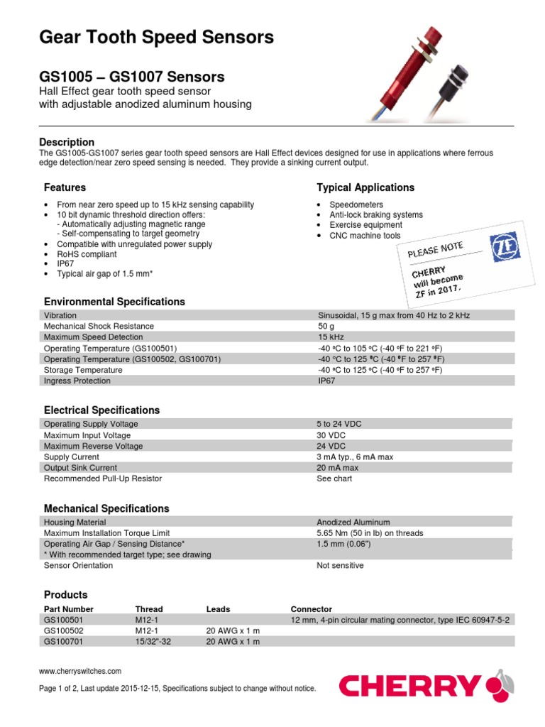 Datasheet GS1005-GS1007 Letter EN-1847814 | PDF | Resistor | Components
