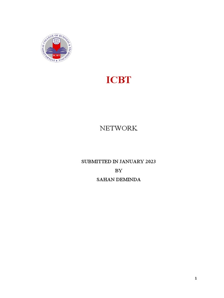 ICBT REPORT: ROUTING AND WIRELESS DATA NETWORKS | PDF | Routing | Computer Network