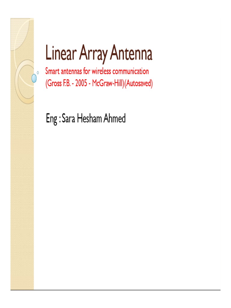 Linear Array Antenna | PDF