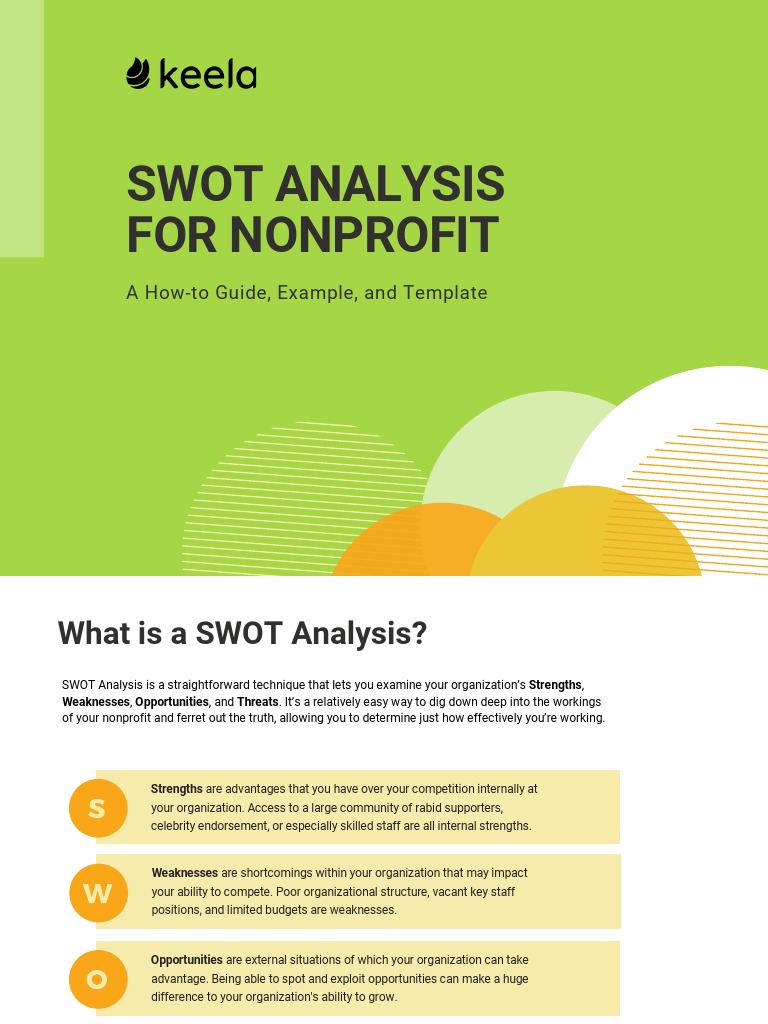 Nonprofit SWOT Analysis Guide | PDF | Swot Analysis | Business