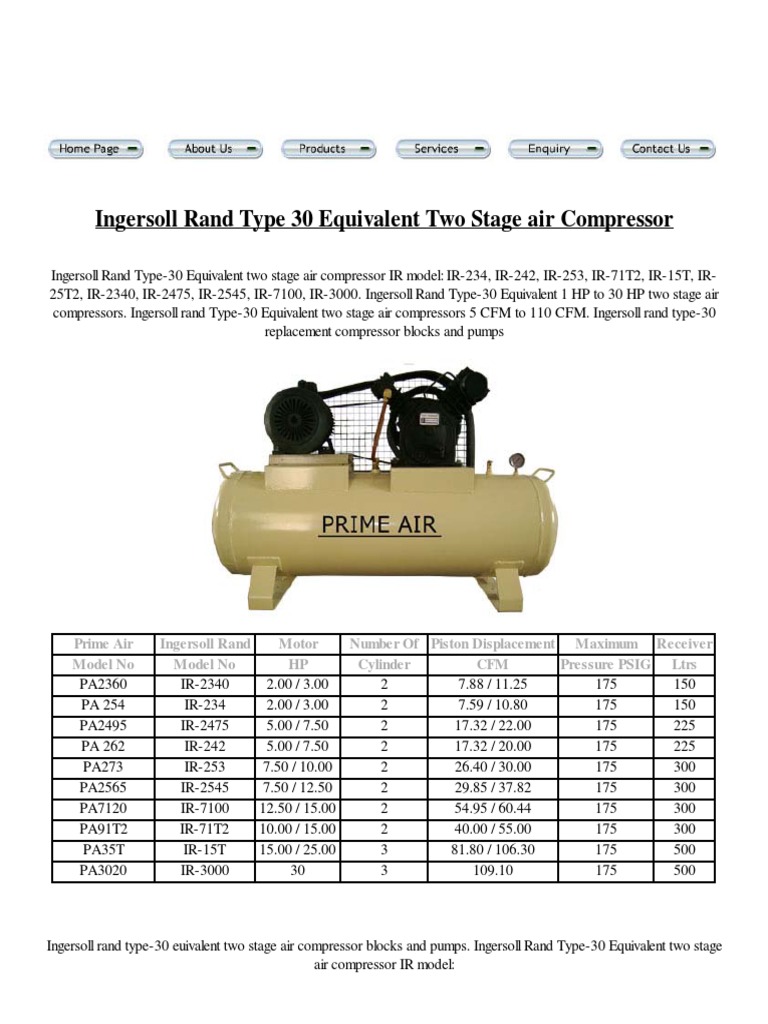 Ingersoll Rand 15t | PDF | Energy Technology | Gases