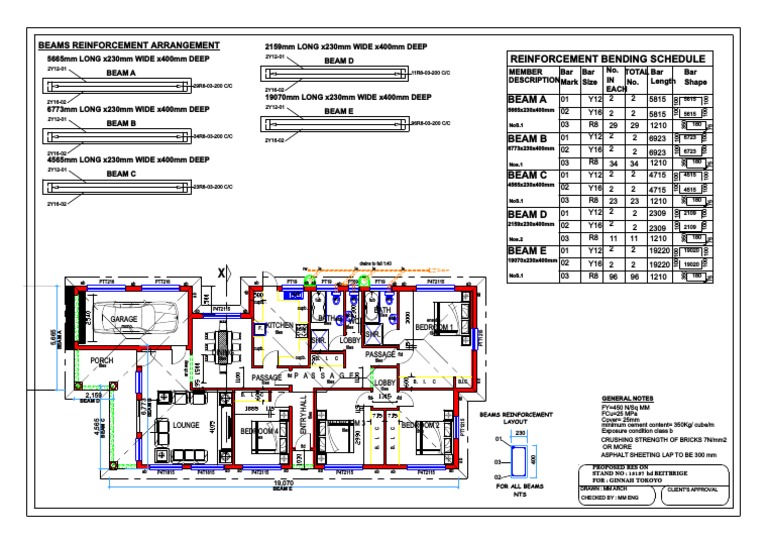 Reinforcement Bending Schedule | PDF | Building Engineering | Architectural Design