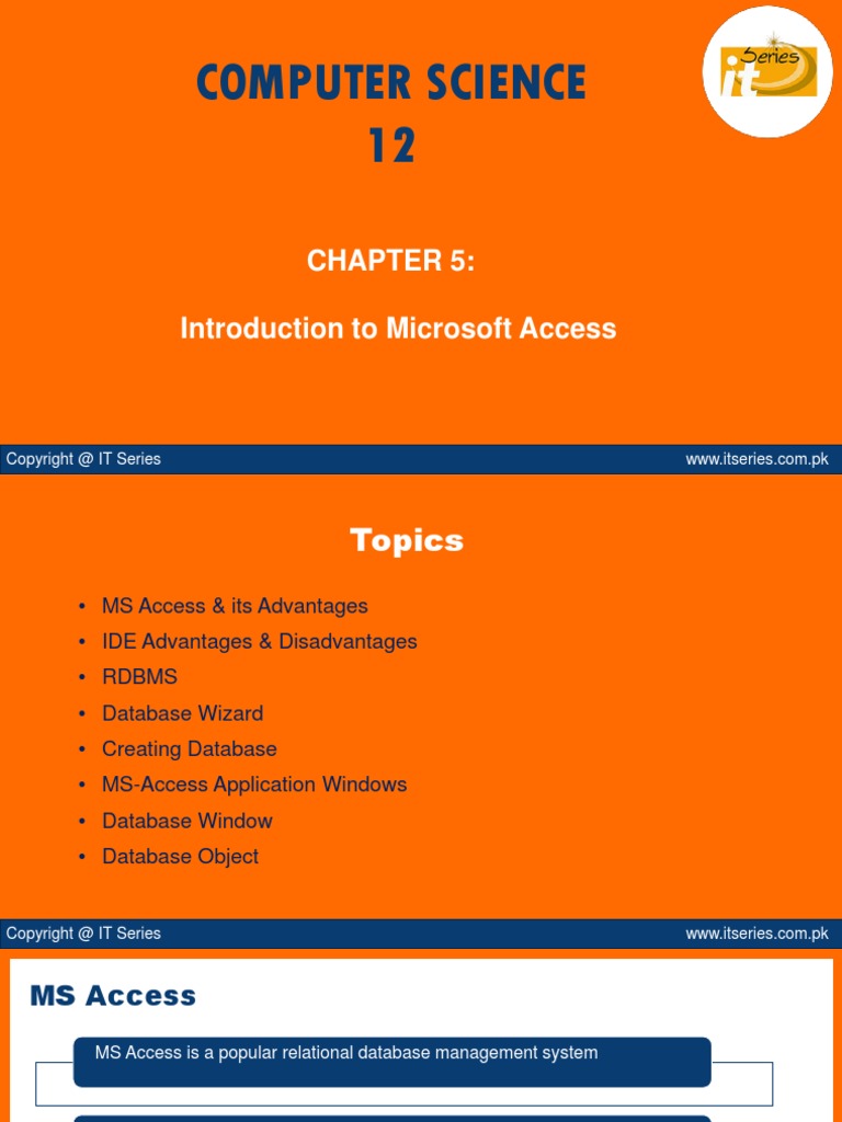 Chap05 (ICS12) | PDF | Relational Database | Microsoft Access