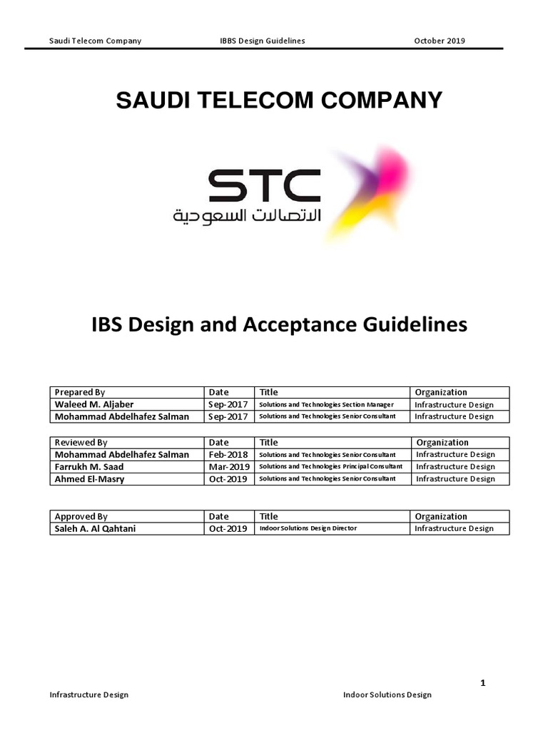 IBS Design and Acceptance Guidelines - Rev8 | PDF | Lte ...