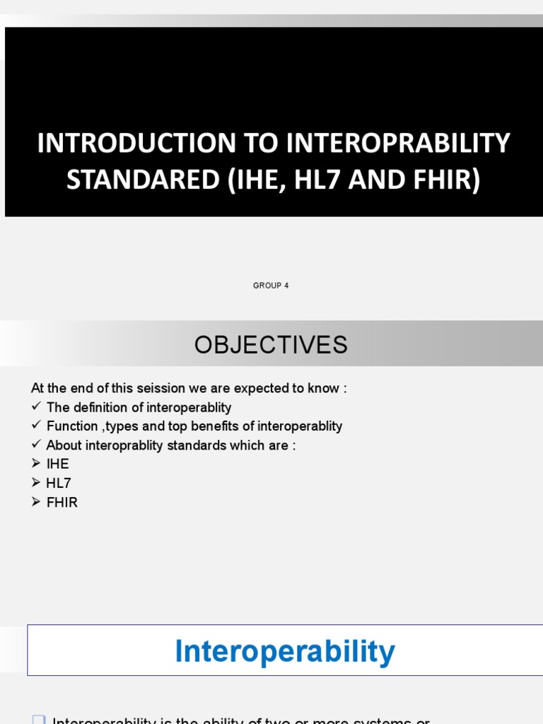 Group 4 Interoperability | PDF