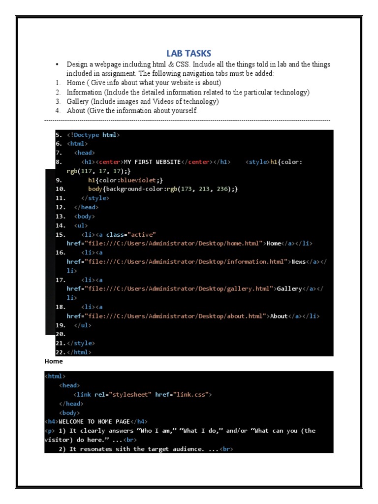 CF Lab 8 Web | PDF | Websites | Information