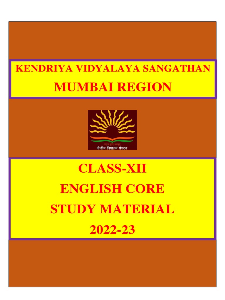 Class 12 English Study Material (2022-23) | PDF