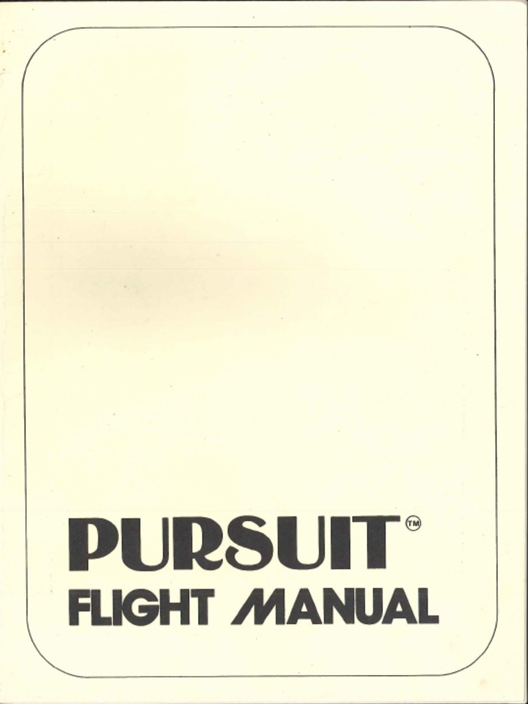 PURSUIT Flight Manual | PDF