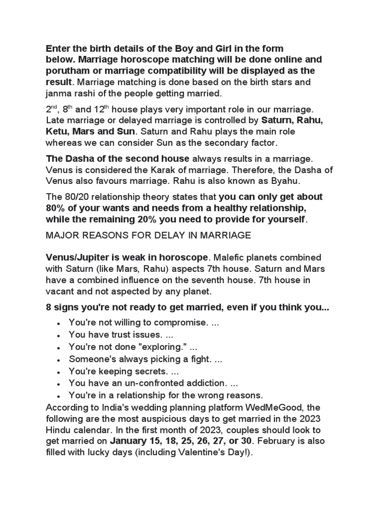 Marriage - Steps | PDF