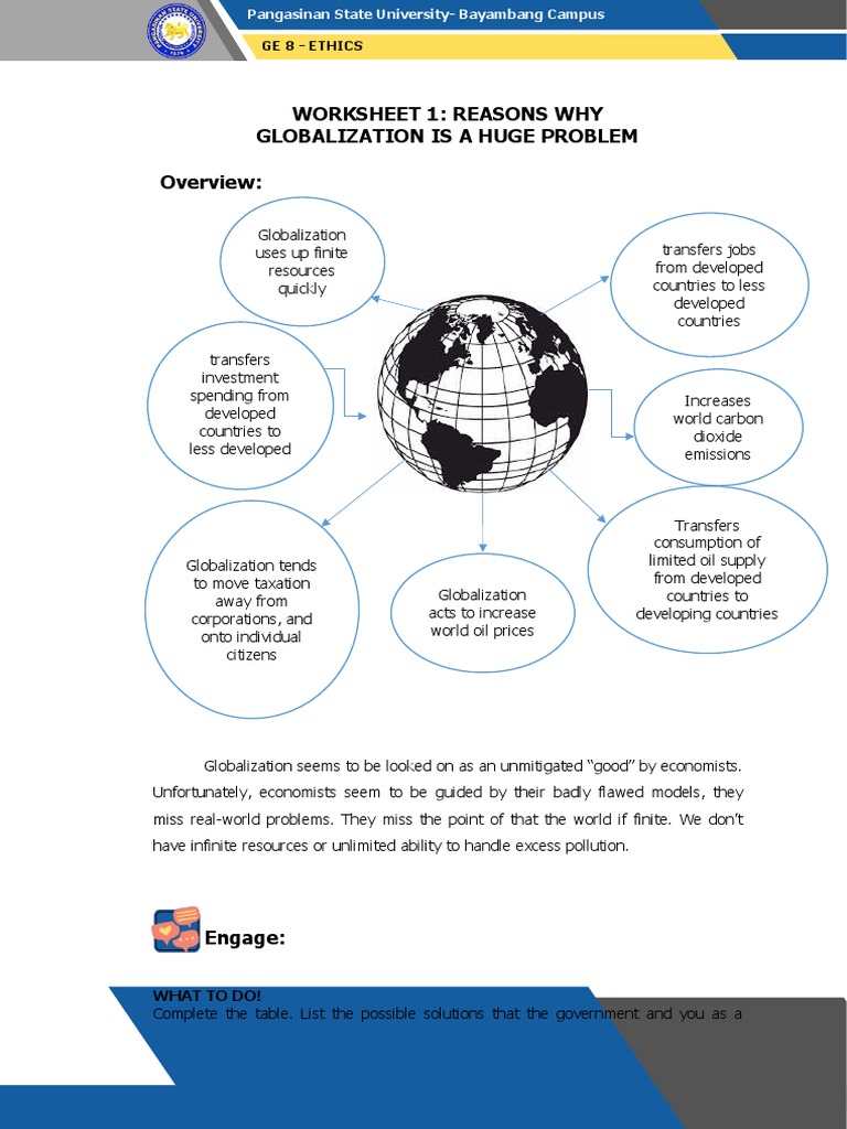 Group 5 Worksheet 1 | PDF | Globalization | Taxes