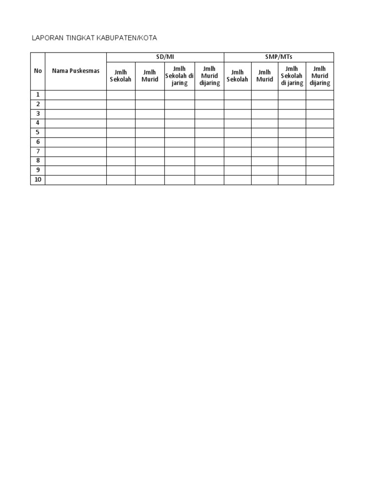 Form Rekap Penjaringan SMP 2022 | PDF