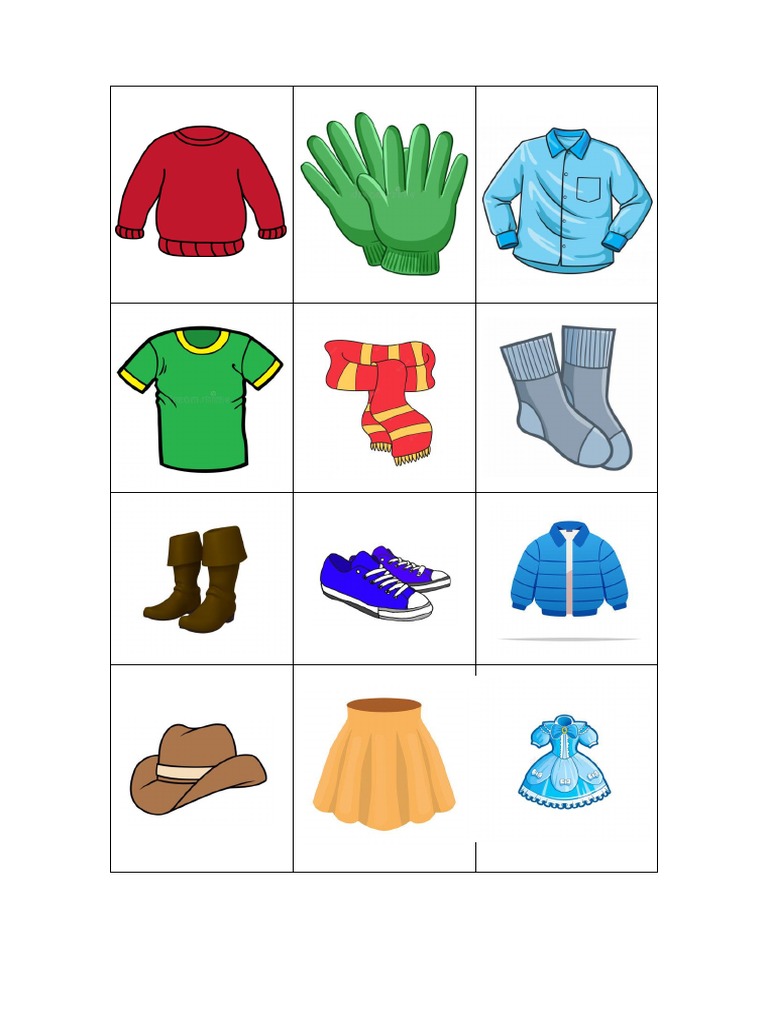 Memory Game Clothes | PDF