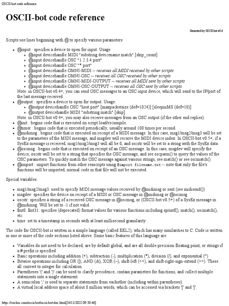 Oscii Bot Code Reference Pdf Parameter Computer Programming Integer Computer Science 3586