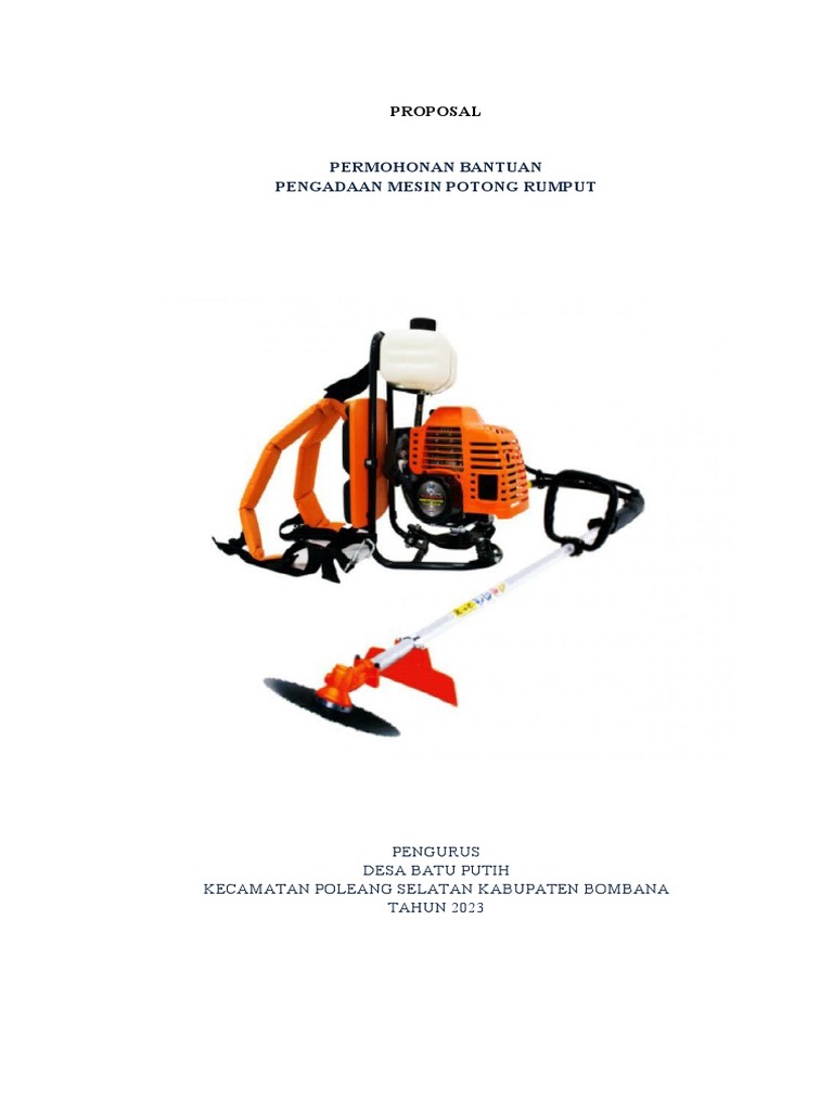 Proposal Pengadaan Mesin Potong Rumput | PDF