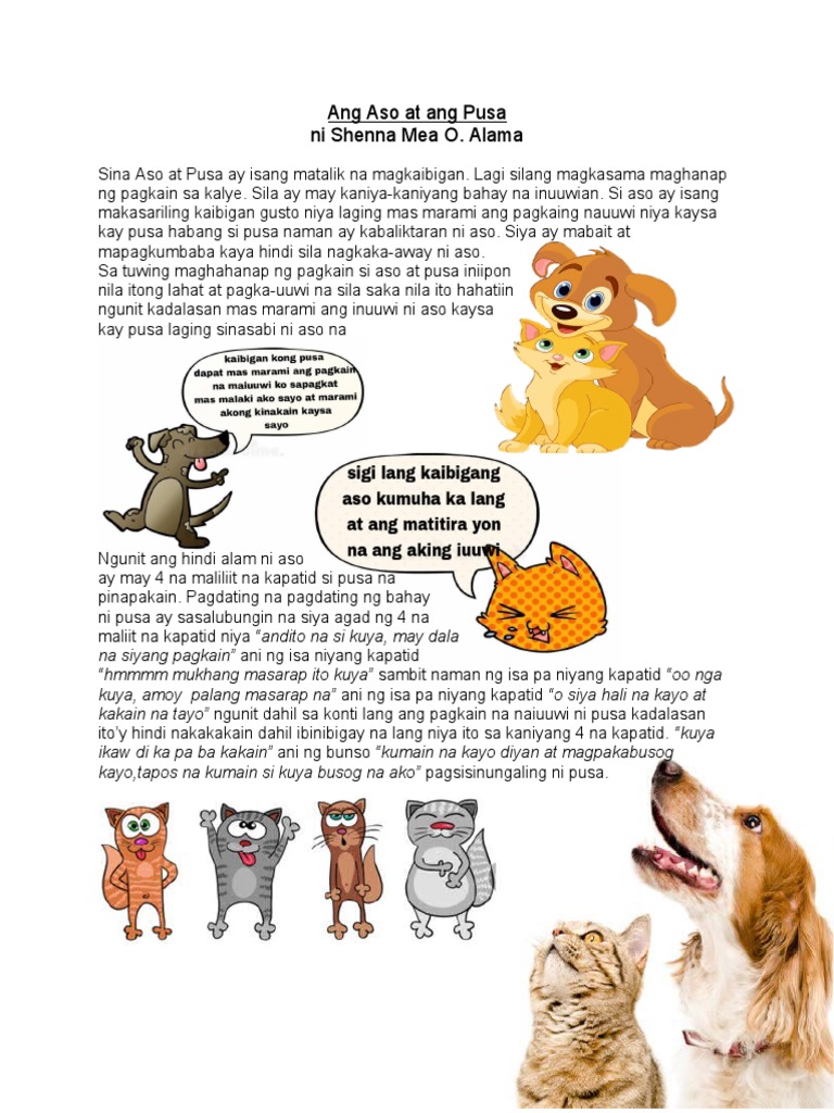 Ang Aso at Ang Pusa | PDF