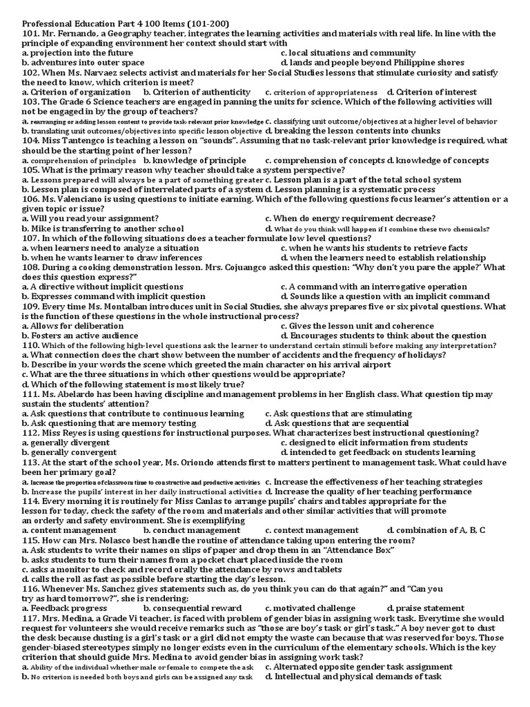 Part 5 Professional Education | PDF