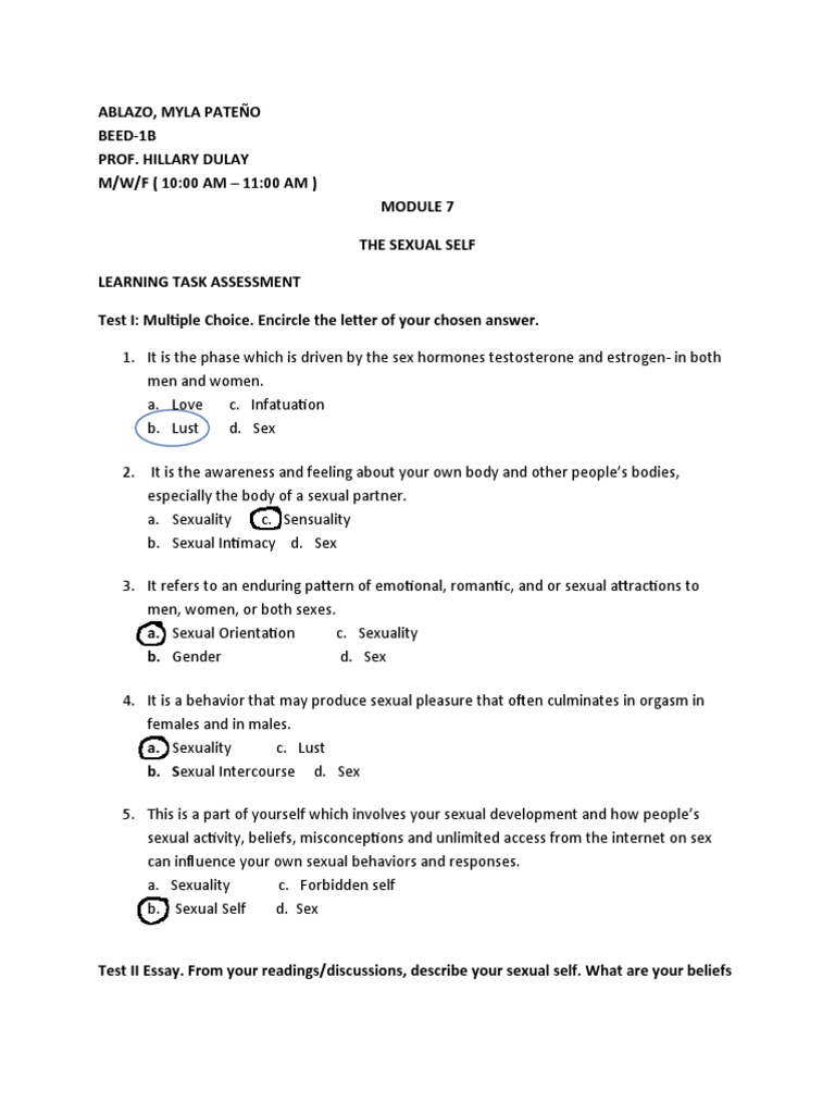 Uts M-7-12 | PDF | Human Sexuality | Stress (Biology)