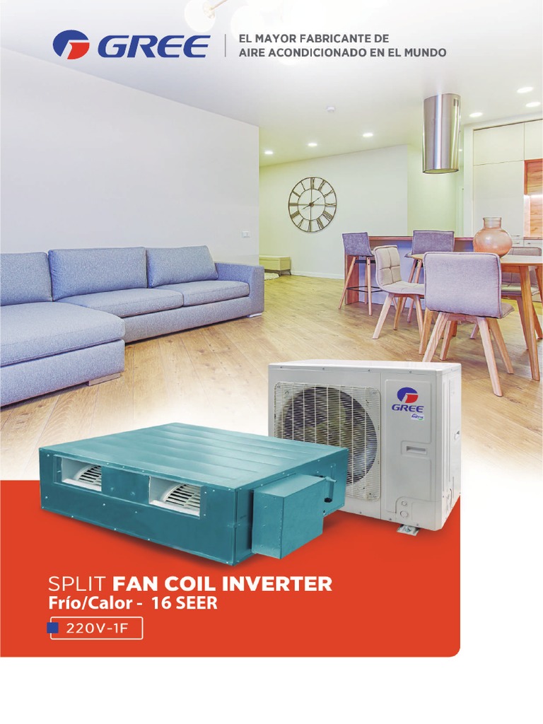 Split Fan Coil Inverter Monofasico | PDF | Máquinas | Electrodoméstico