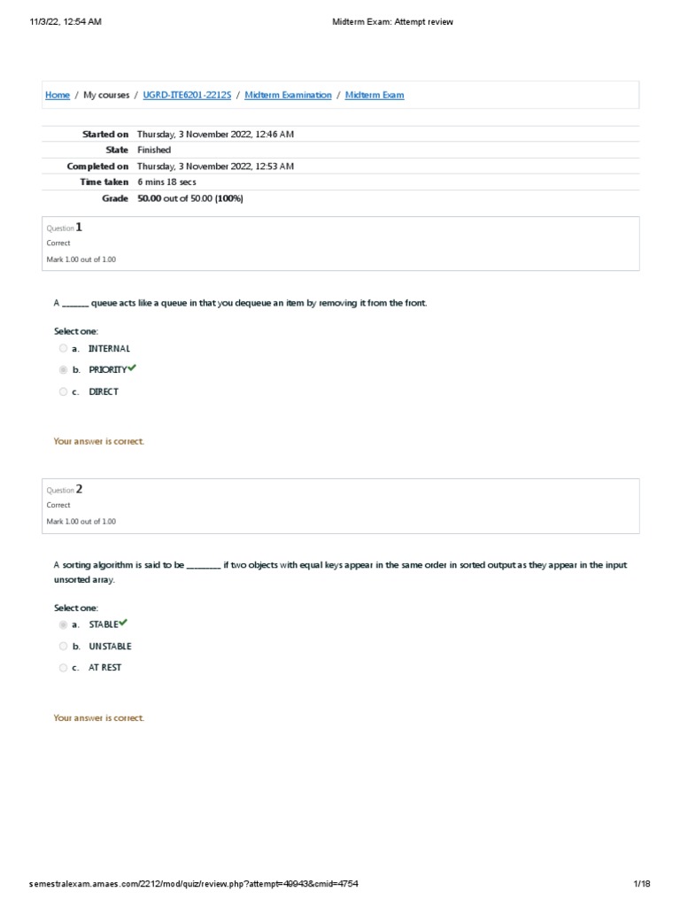 51 Data Structures And Algorithms Lab Exam Pdf Applied Mathematics Theoretical Computer