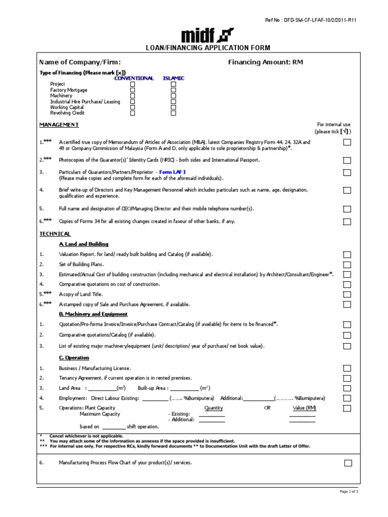 Midf Form | PDF | Credit | Finance & Money Management