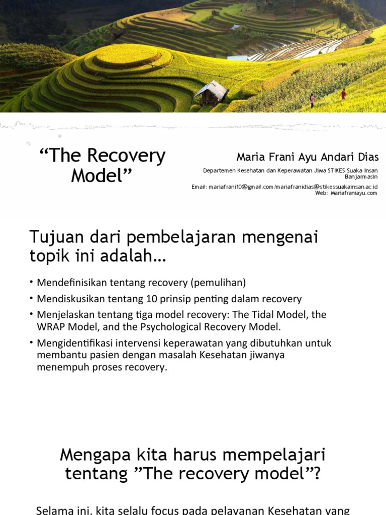 The Recovery Model - Maria Dias | PDF