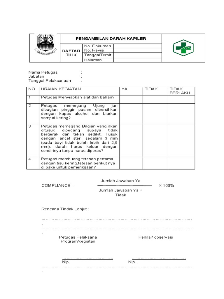 Daftar Tilik 2020 Pemeriksaan Lab | PDF | Pengelolaan Keuangan & Uang