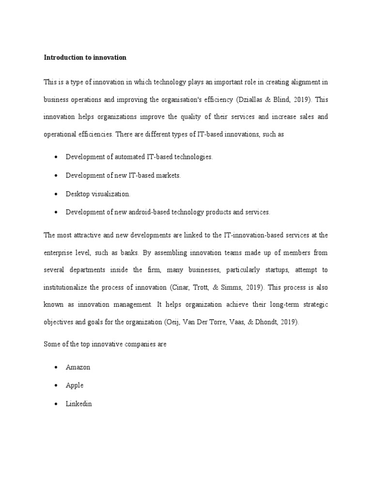 Introduction To Innovation Week 6 Pdf Innovation Customer