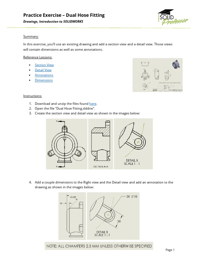 SOLIDWORKS Drawing Exercise | PDF | Computers