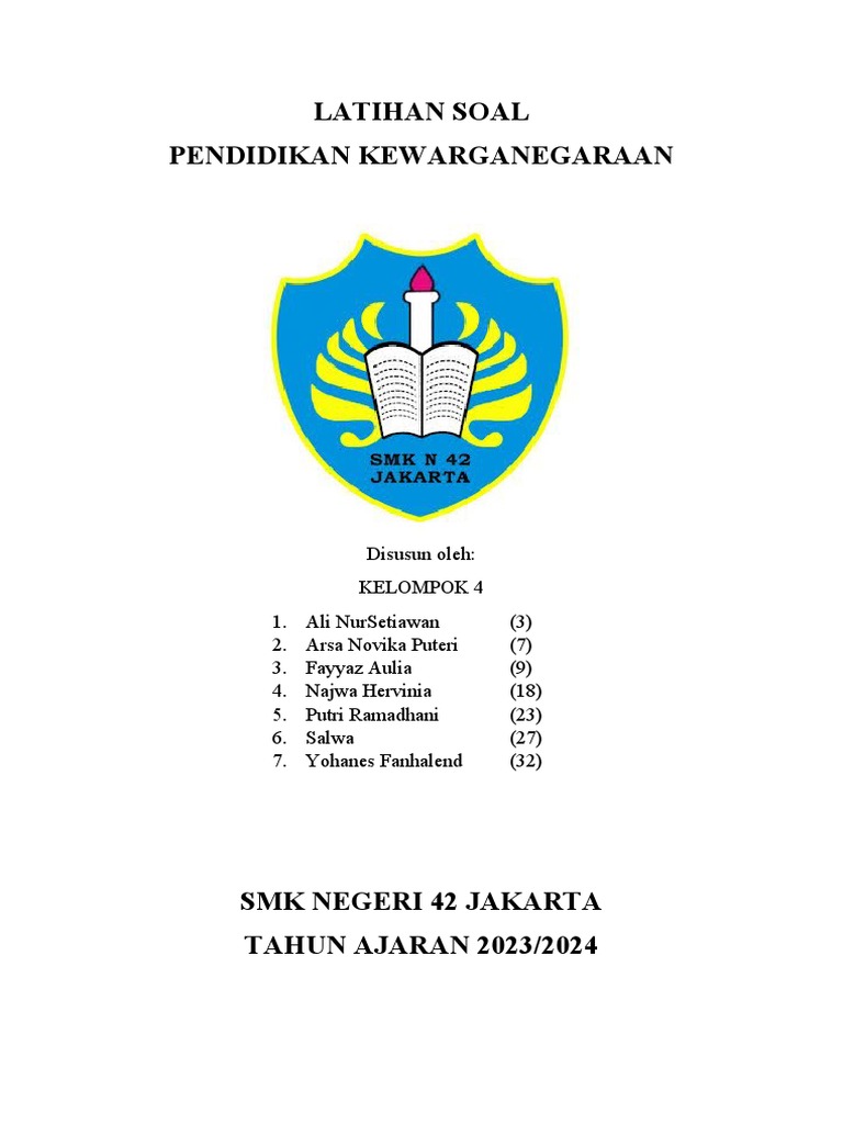 Soal Kel. 4 PPKN | PDF