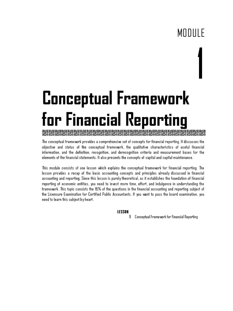 Conceptual Framework for Financial Reporting | PDF