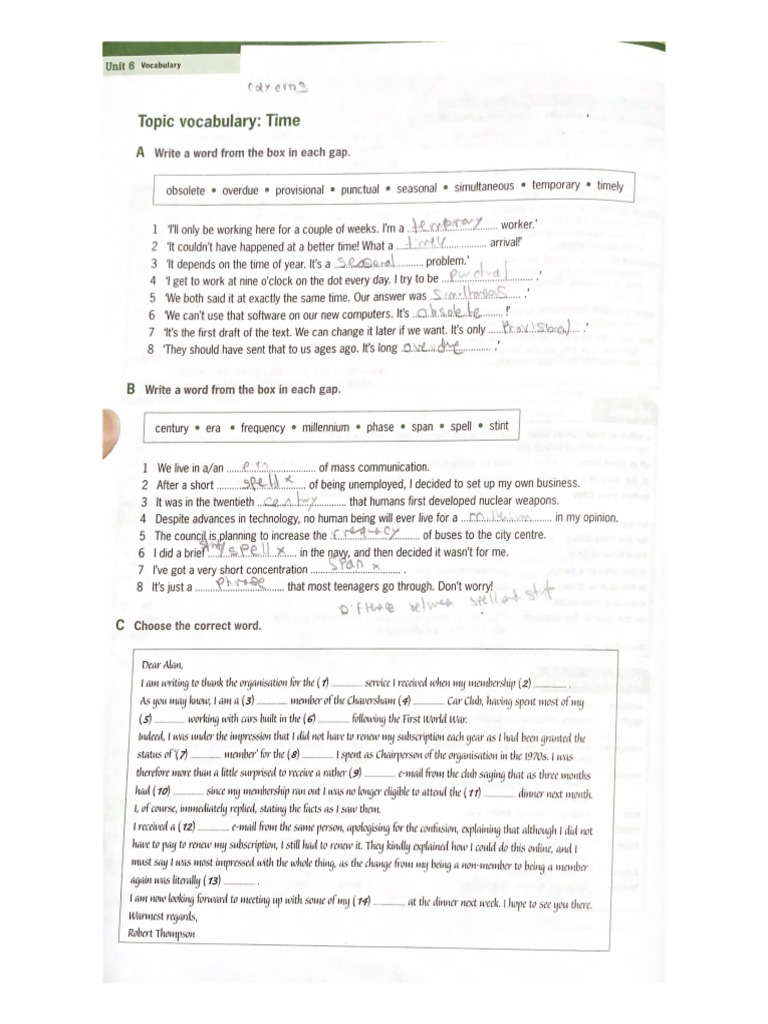 Unit 6 Vocabulary | PDF