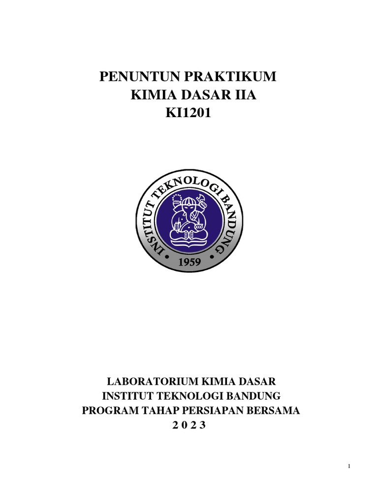 Modul Kimia Dasar 2a 2023 Pdf