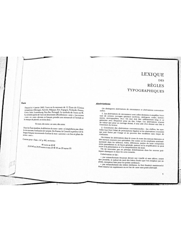 Lexique Des Règles Typographiques | PDF