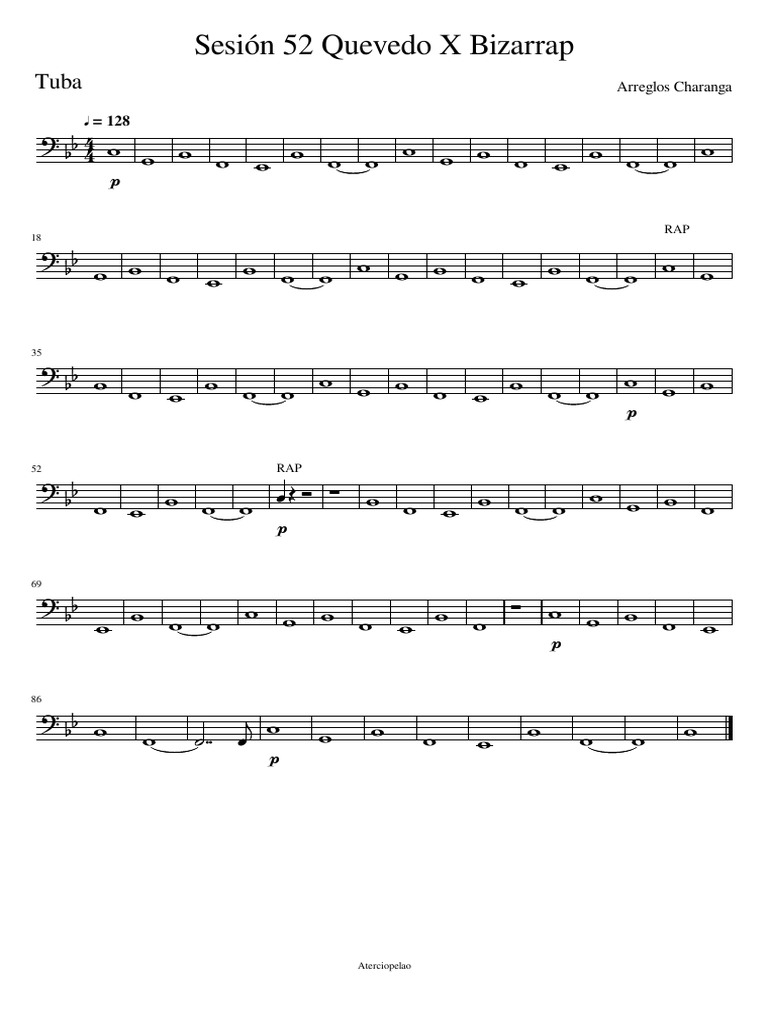 Sesión 52 Quevedo X Bizarrap-Tuba | PDF